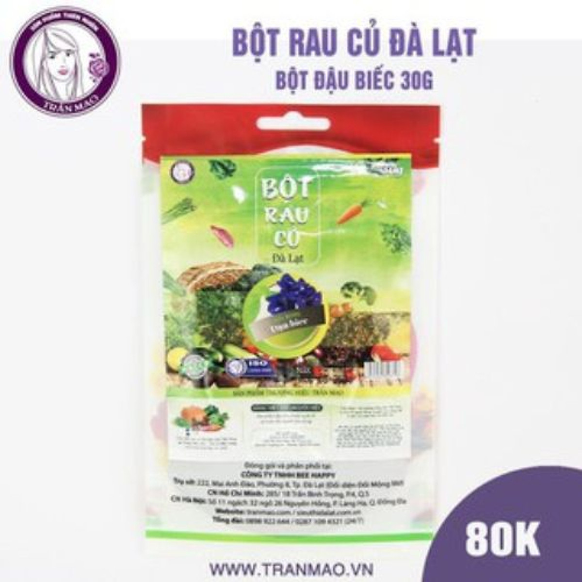 Mua Bột Hoa Đậu Biếc Túi Zip 30 Gram Tại Trần Mao