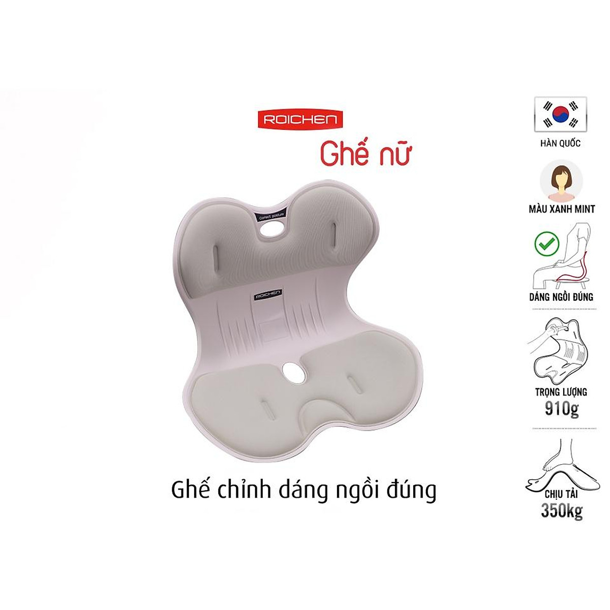Mua Ghế chỉnh dáng ngồi đúng nữ Roichen - Màu xanh mint tại iMat Gia ...