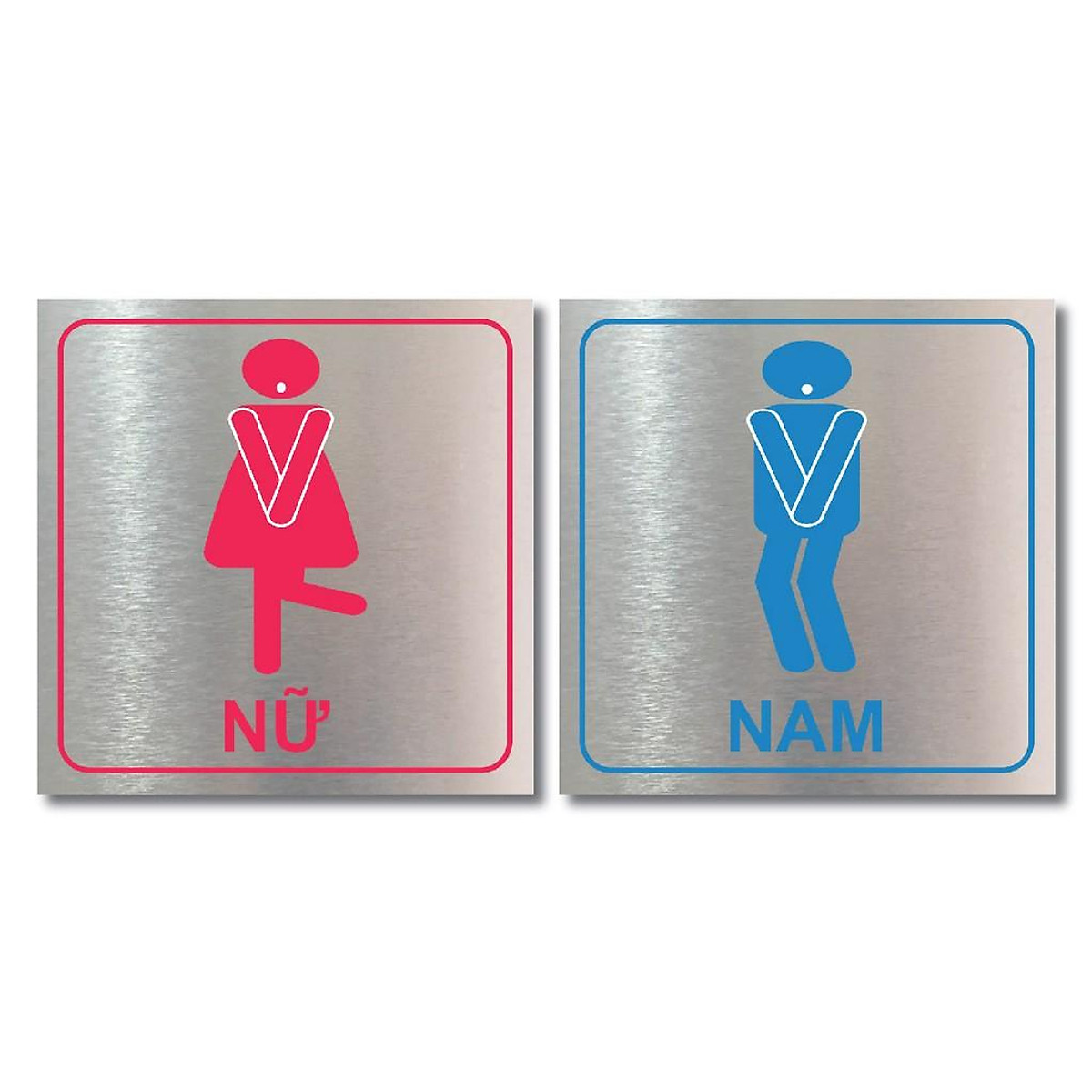 Biển báo WC nam nữ cao cấp, biển chỉ dẫn nhà vệ sinh WC Cao cấp