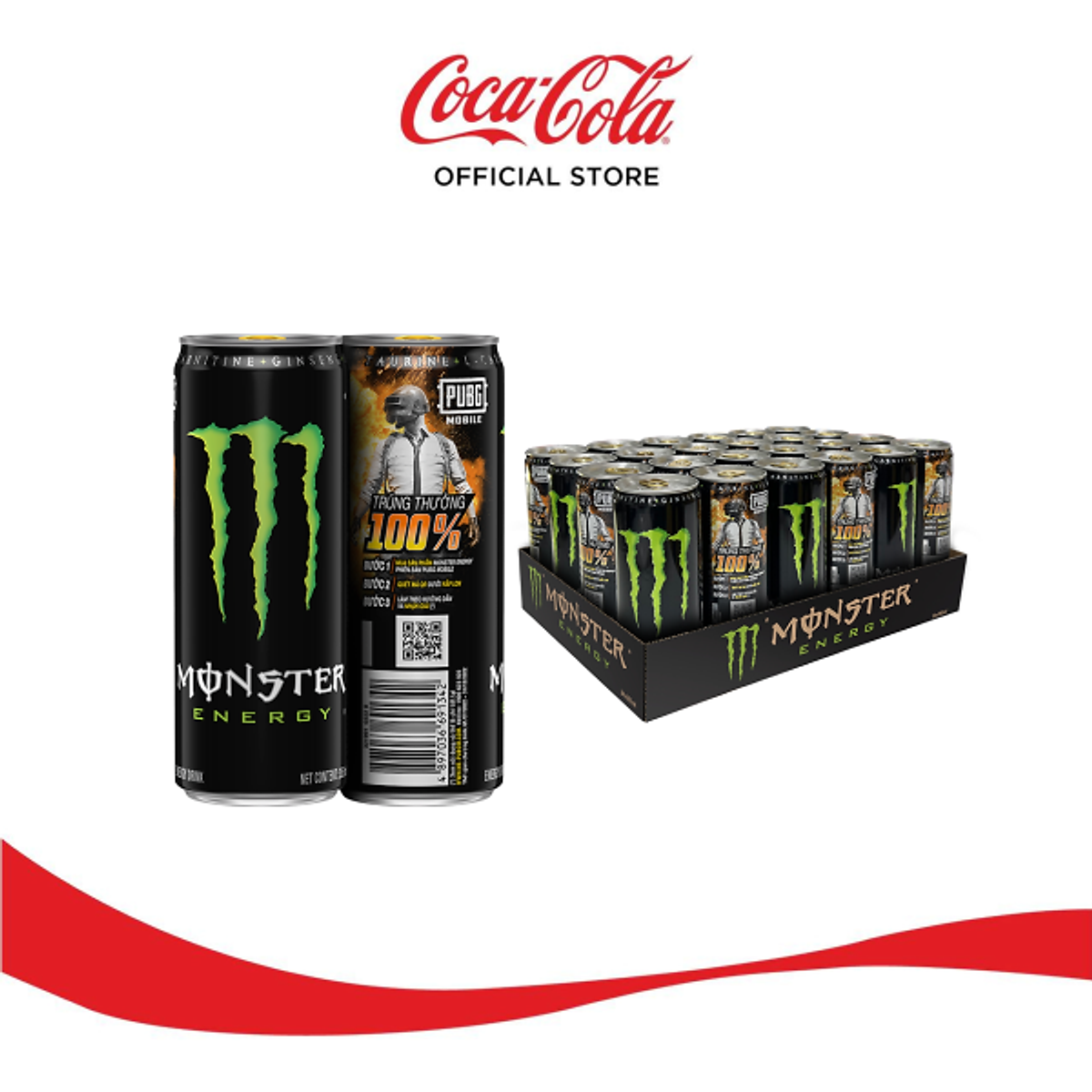 Lốc 24 Lon Nước Tăng Lực Monster Energy (355ml x 24) | Tiki