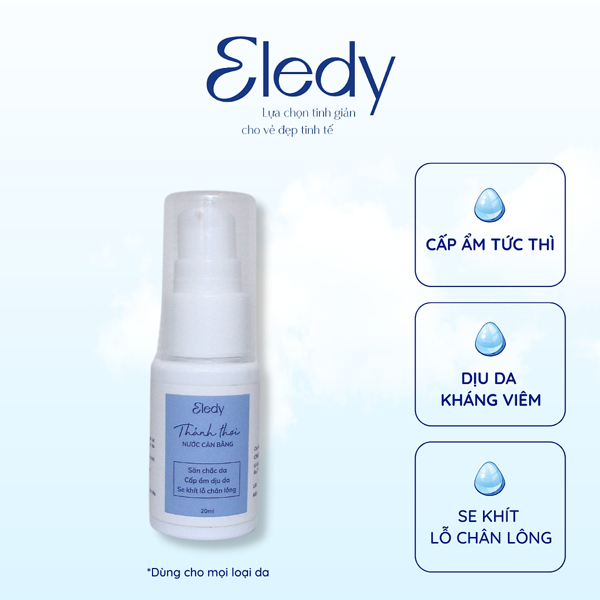 Mua Nước cân bằng da Thảnh Thơi ELEDY 20ml cấp ẩm dịu nhẹ se khít lỗ ...