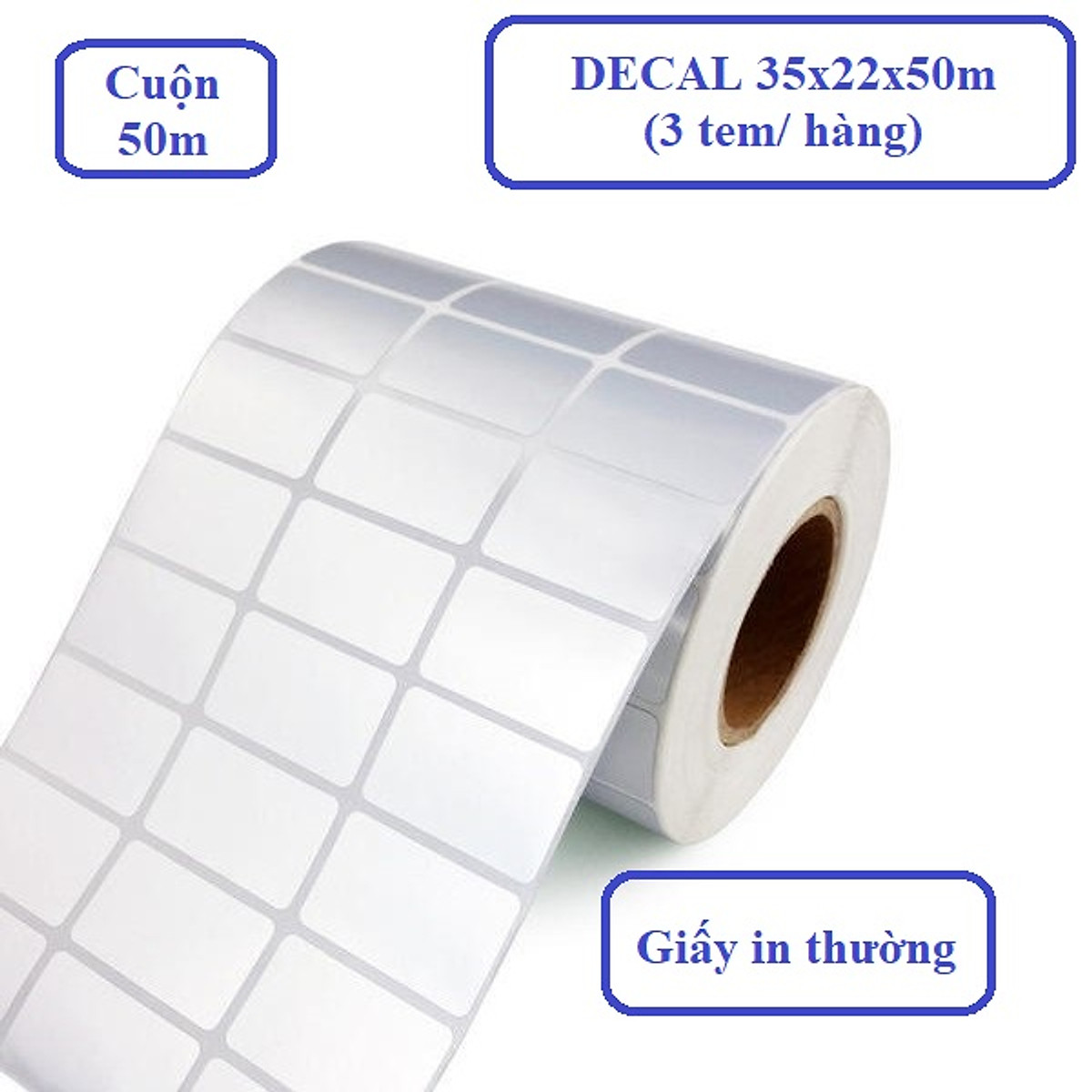 Mua Giấy decal in tem mã vạch 35mm x 22mm x 50m (3 tem ngang) khổ 110 x ...