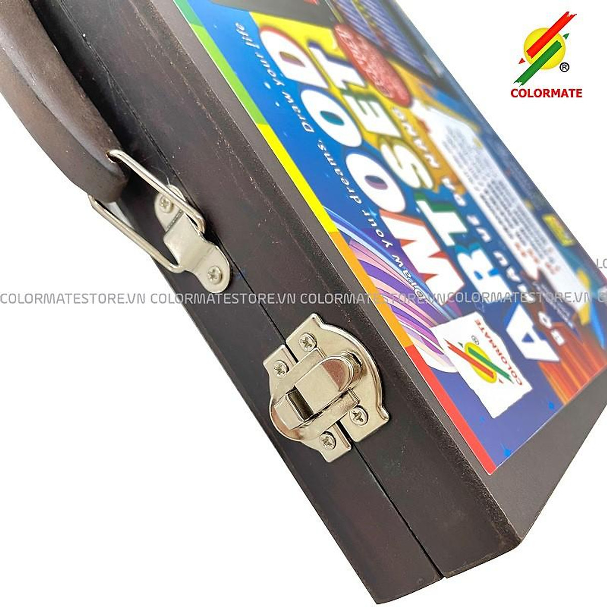 Bộ màu vẽ Colormate hộp gỗ cao cấp 68 chi tiết, quà tặng cho bé, set ...