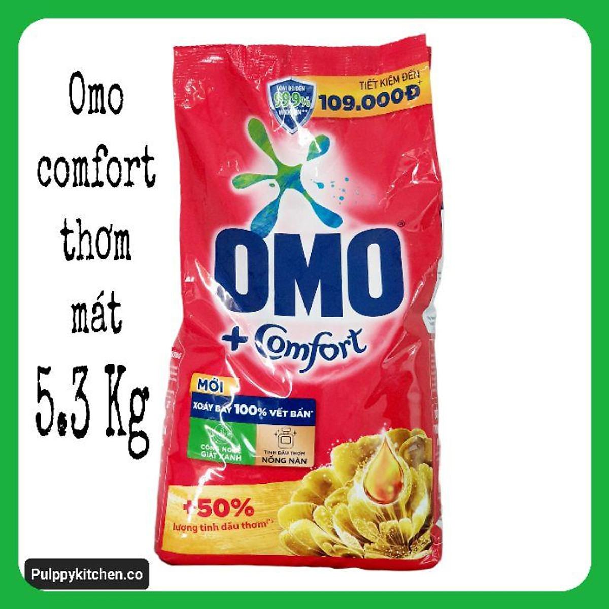 Bột Giặt Omo Comfort 5,3 Kg Tinh Dầu Thơm Nồng Nàn | Tiki