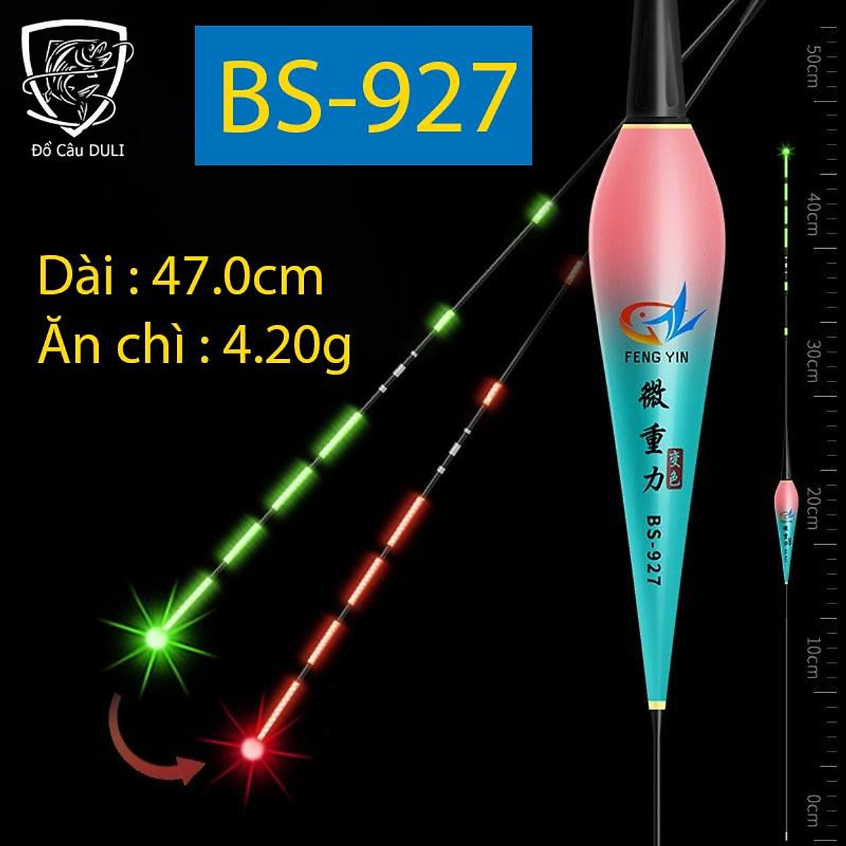 Phao Câu Đài Thông Minh BINGYING nano câu đêm cảm ứng đổi màu Cao Cấp PC-13