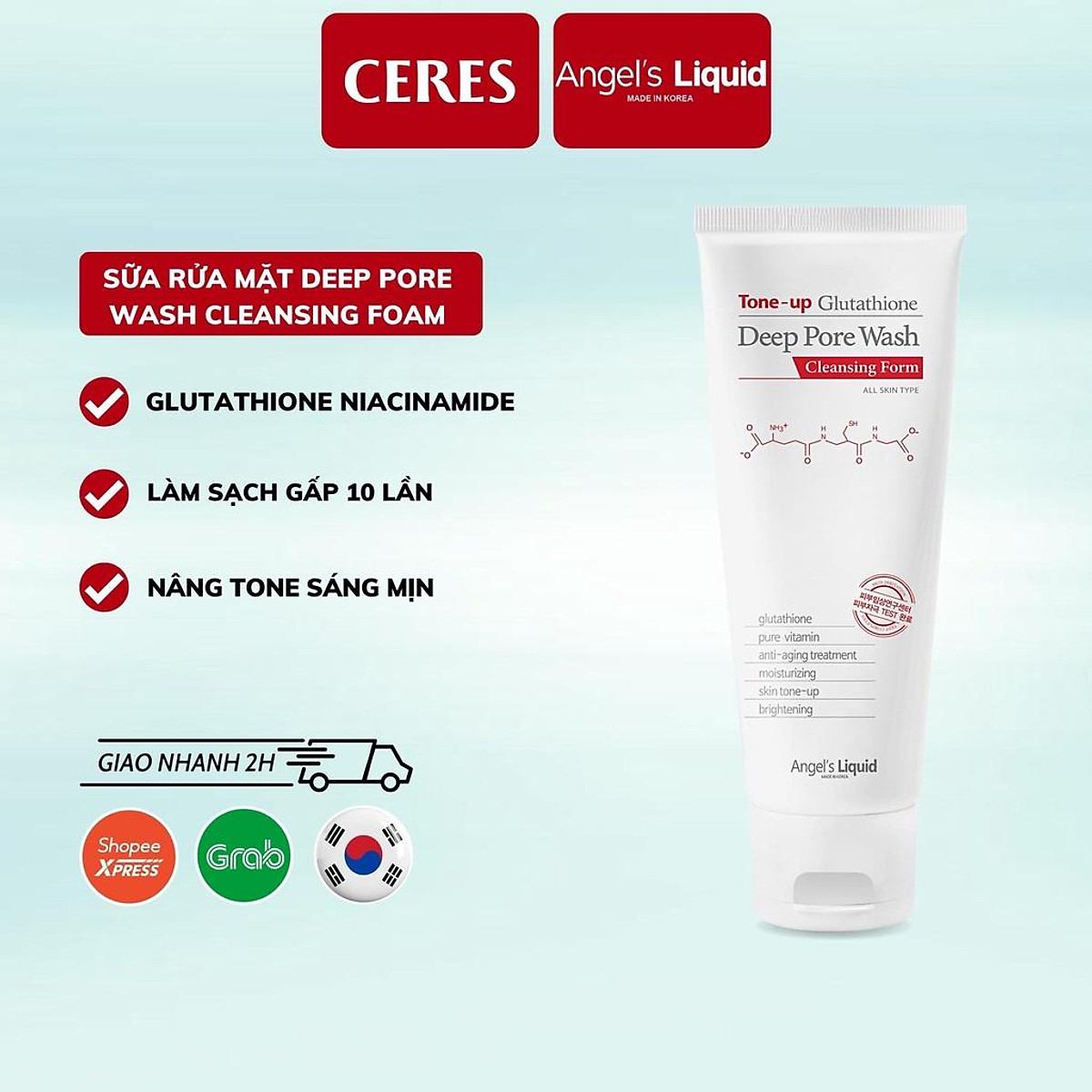 Mua Sữa Rửa Mặt Angel Liquid Tone Up Glutathione Deep Pore Wash ...