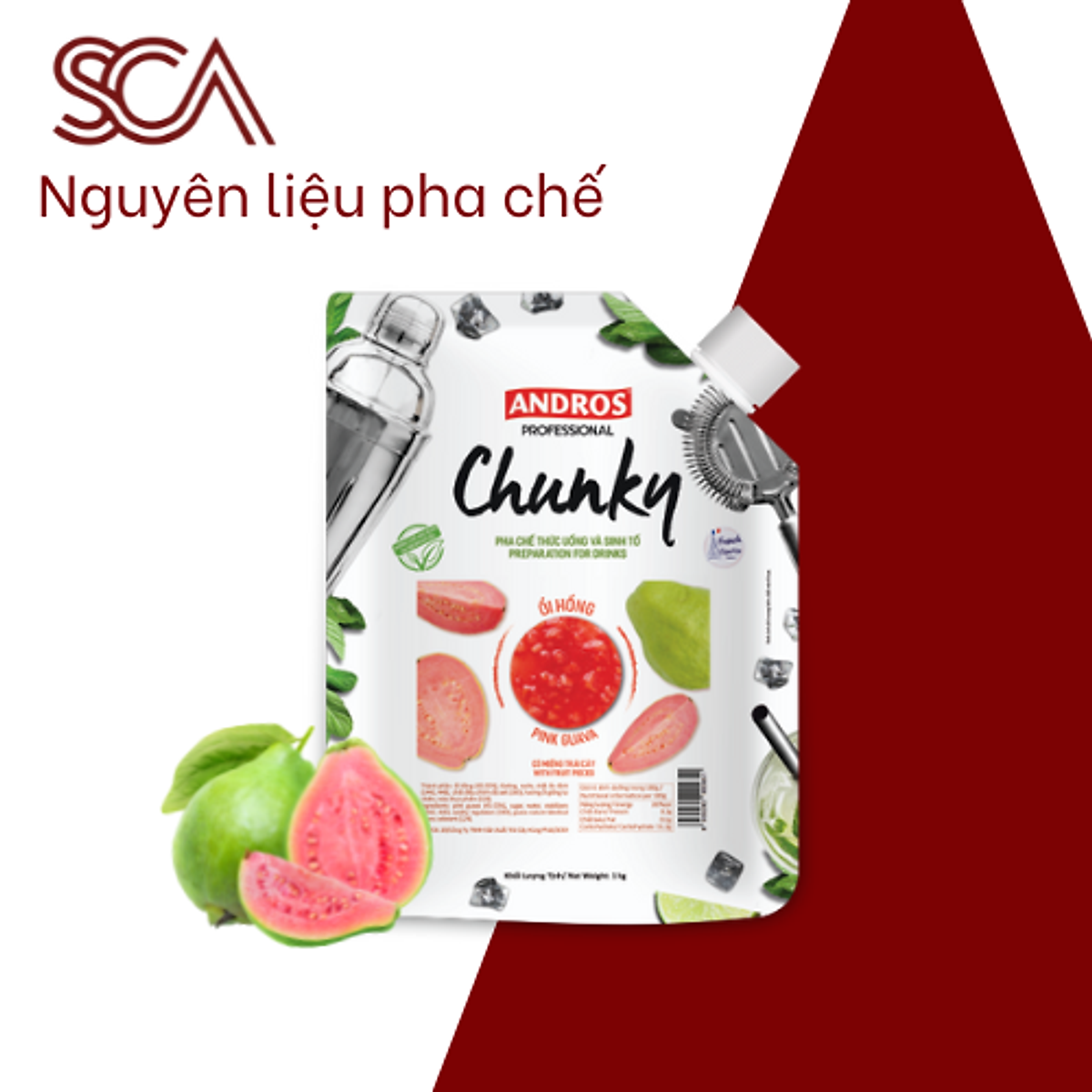 Mứt Trái Cây Chunky Ổi Hồng Túi 1kg | Tiki