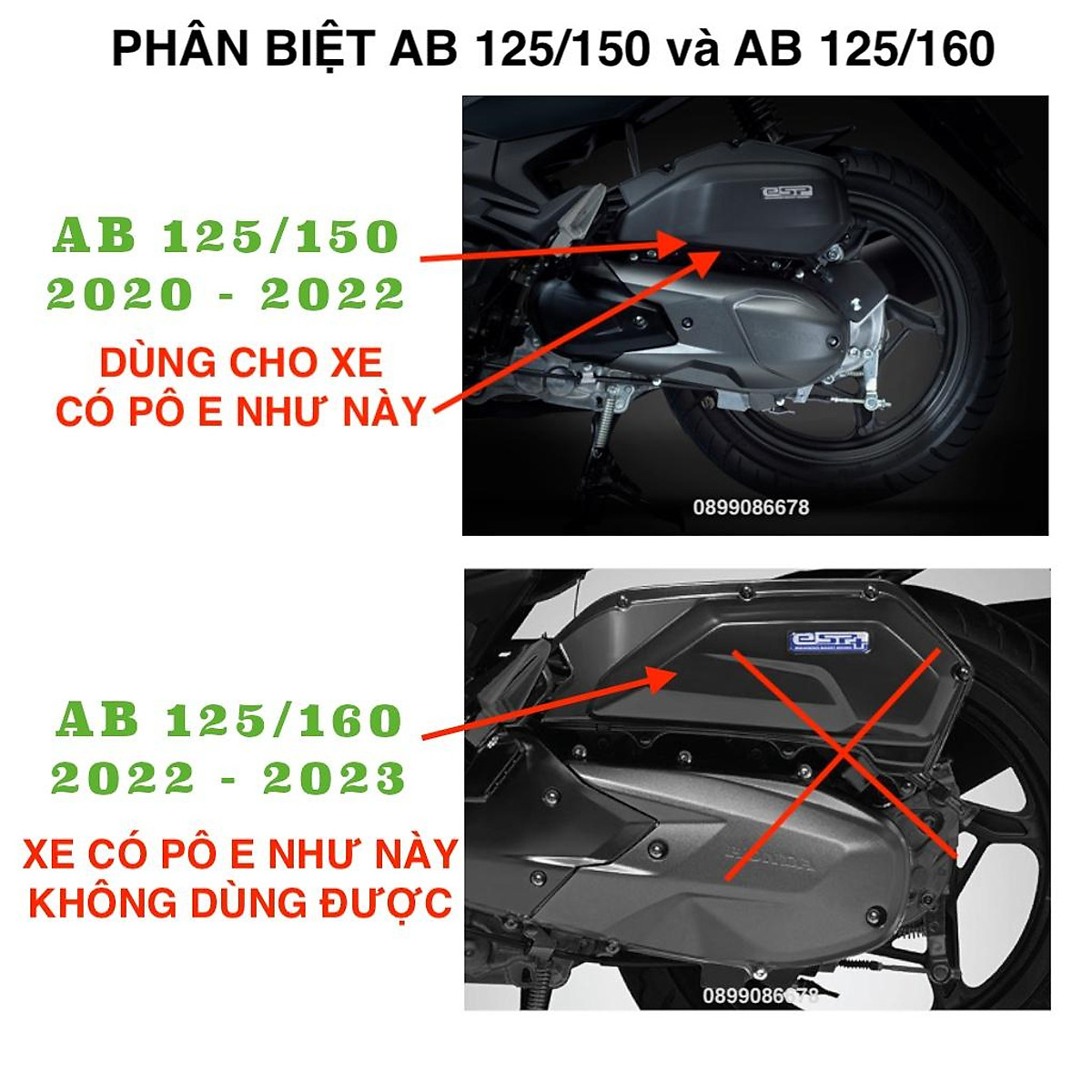 Thảm lót sàn Dành Cho xe AirBlade / AB 125/150 đời 2020, 2021, đầu 2022 ...