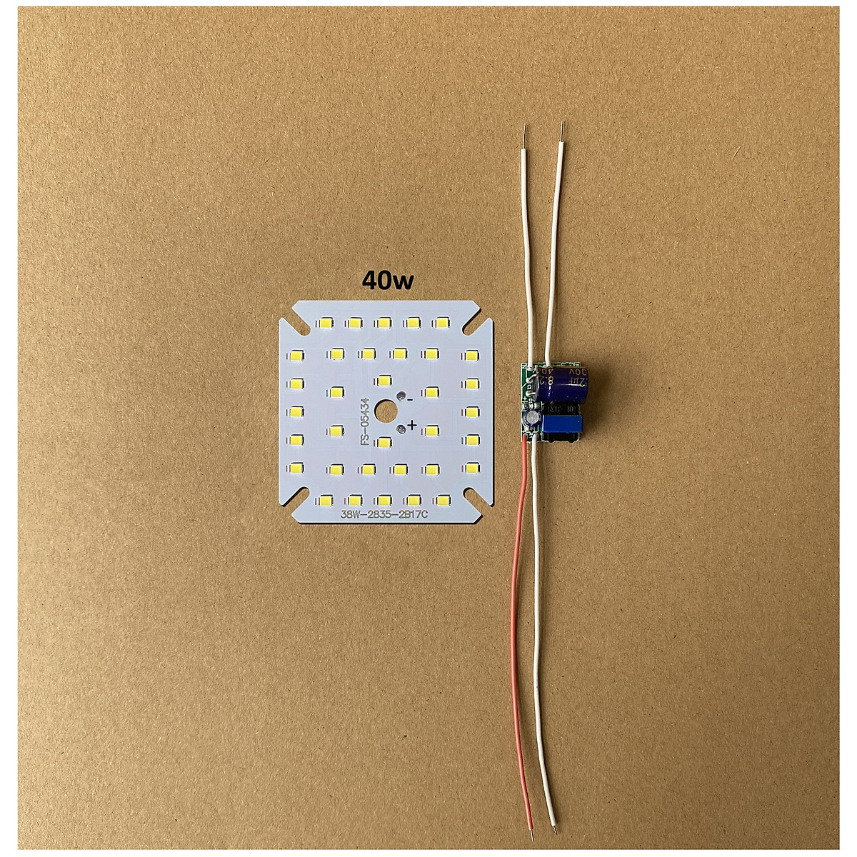 10 Vỉ mạch đèn Led 40w mắt chip Led SMD2835 siêu sáng + nguồn driver ...