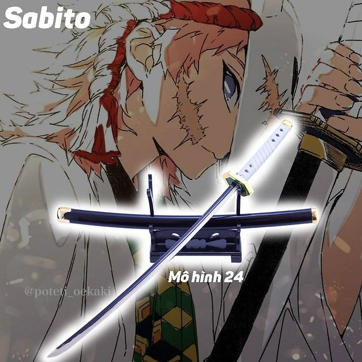 Mô hình Nhật Luân KIẾM Móc khóa SABITO TRẮNG Kimetsu no Yaiba Demon ...
