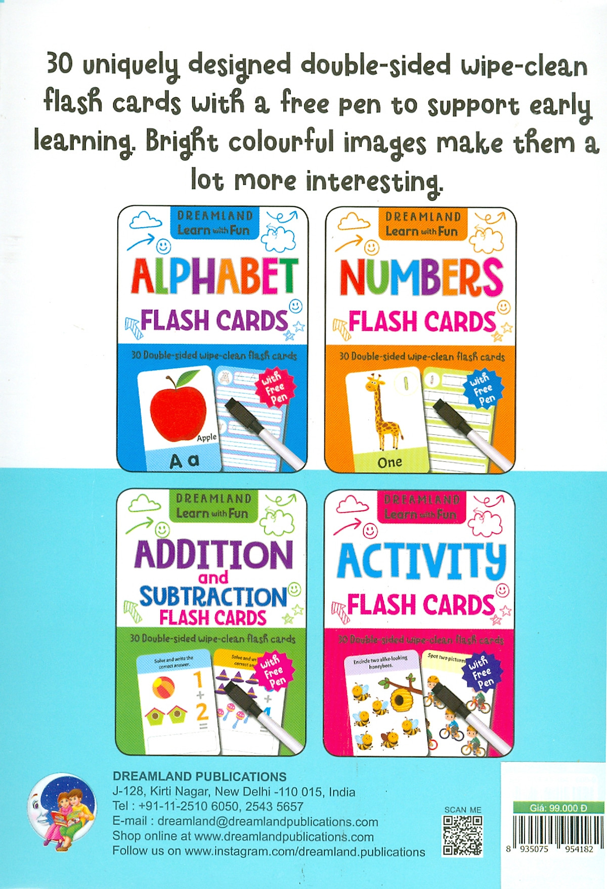 Learn with Fun - Flash Cards Alphabet - 30 Double Sided Wipe Clean ...