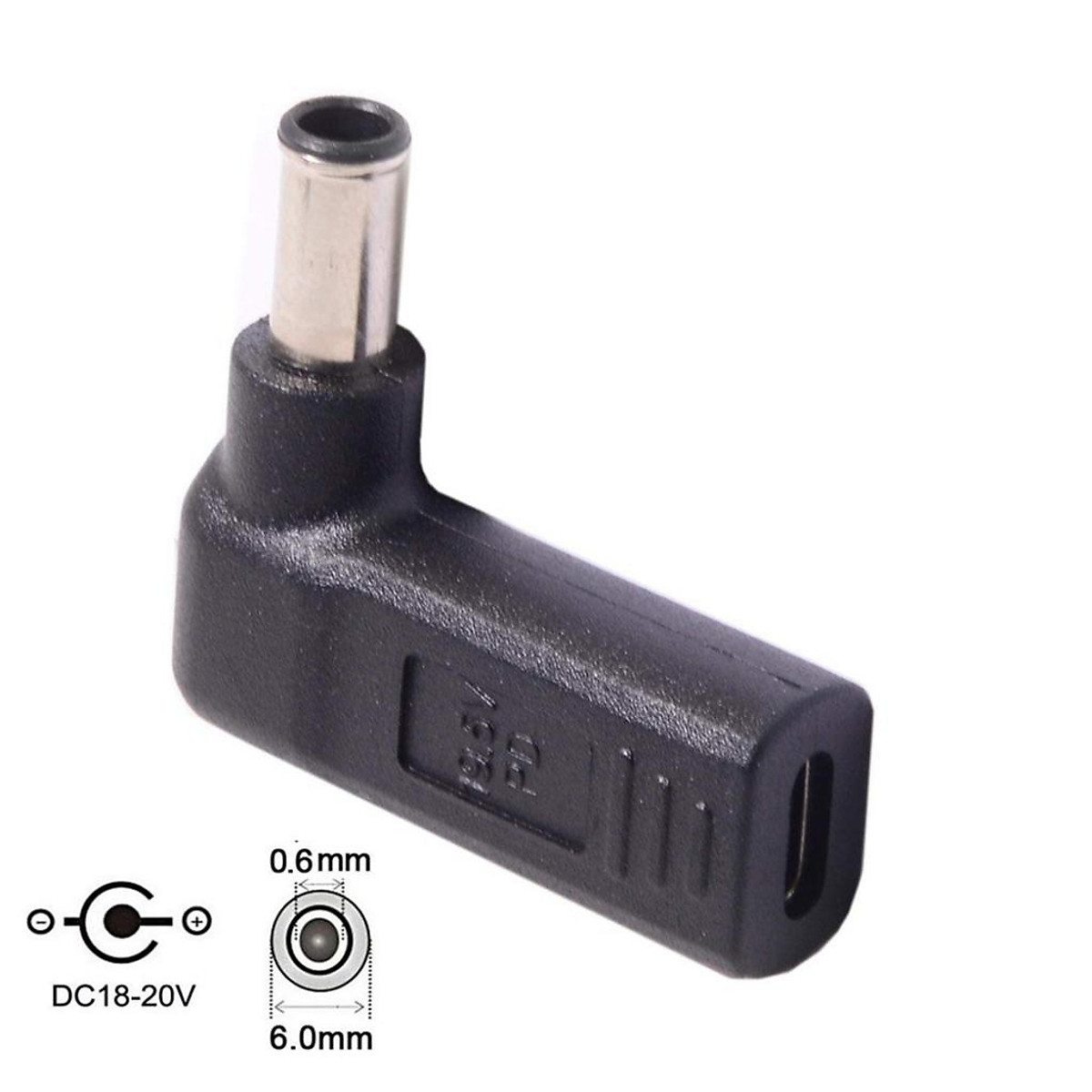 New Type C Female to DC6.0x0.6mm Male Plug Converter Adapter Laptop Adaper