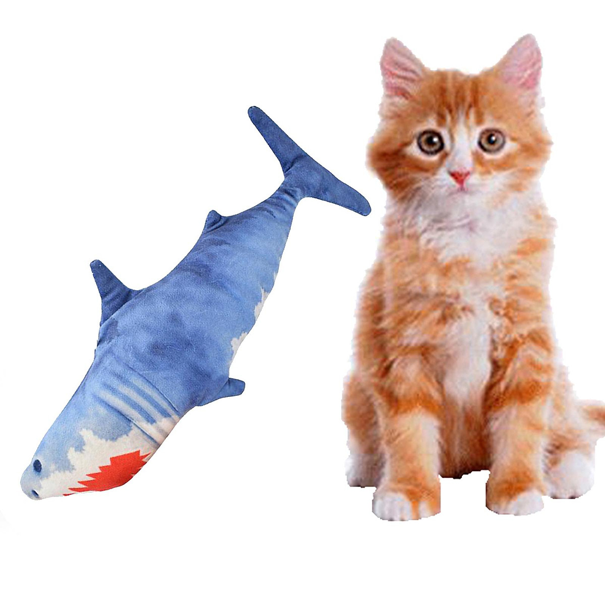 Cat Interactive Toys Fish Moving Toy Electric Realistic Flopping Fish ...