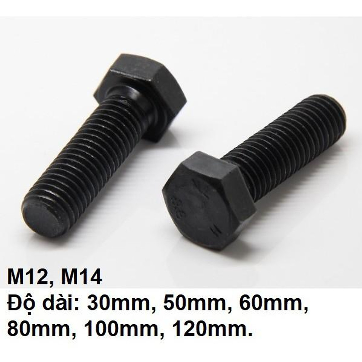 Mua Combo 4 con Bulong M12/M14 lục giác ngoài thép đen công nghiệp ...