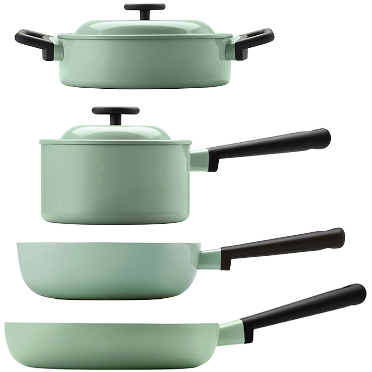 Mua Bộ Nồi Chảo decore LocknLock 4 món - Màu xanh mint (LDE1245IH ...