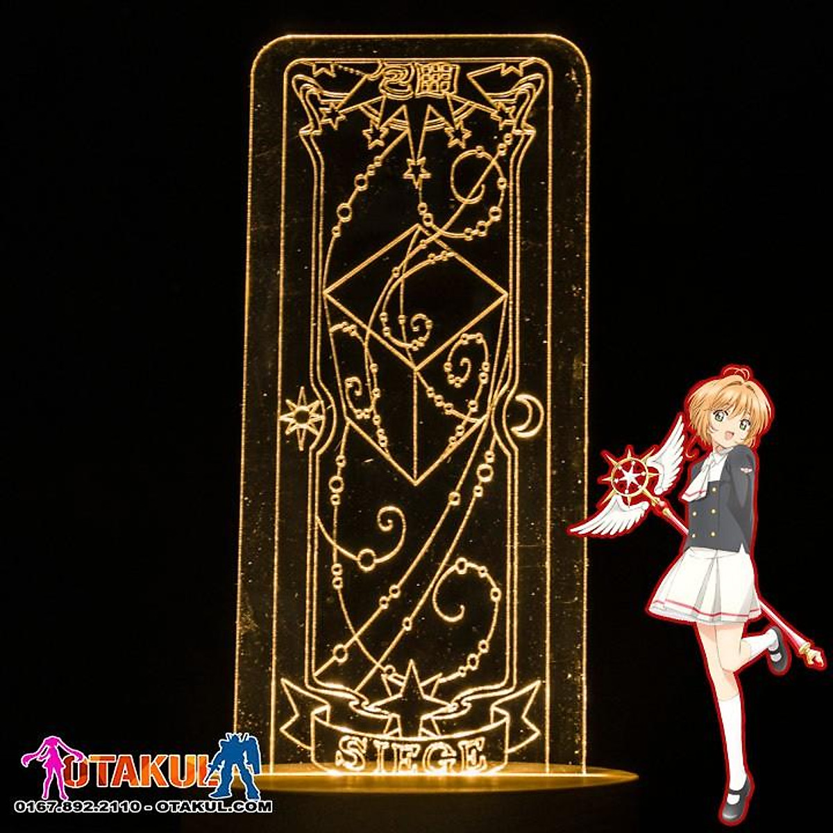 Đèn Ngủ Sakura Clear Card - SIEGE -Vàng | Tiki
