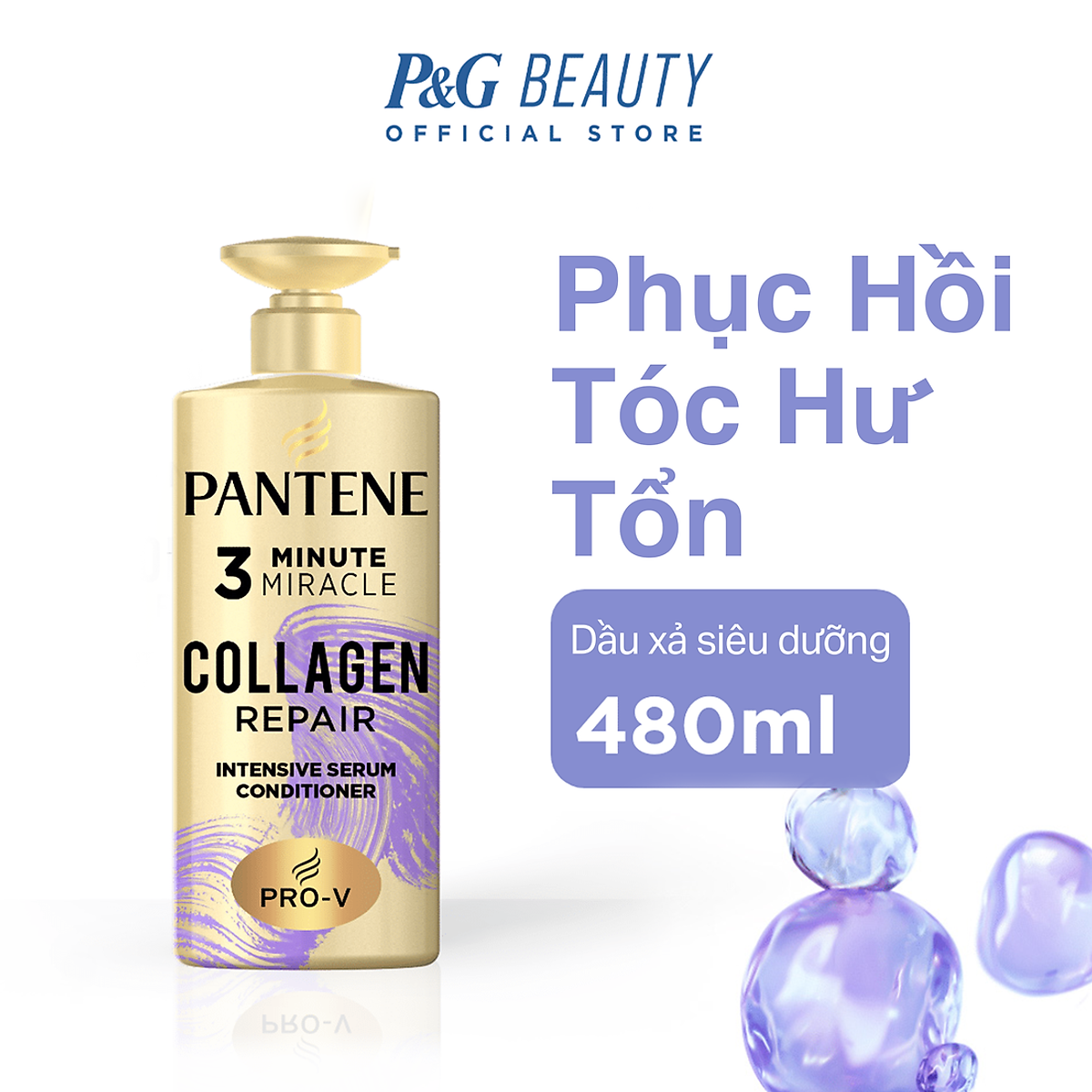 Mua Dầu Xả PANTENE 3MM 3 Phút Diệu Kỳ 480ml - Chăm Sóc Hư Tổn tại P&G Sức Khỏe-Làm Đẹp Chính Hãng
