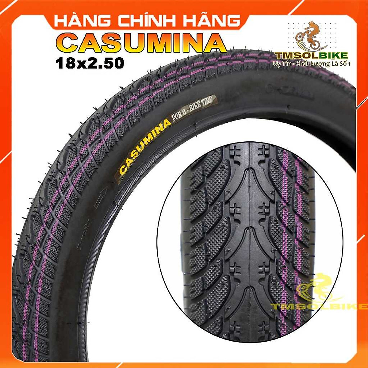 Mua Vỏ Lốp Xe Đạp Điện 18x2.5 (64-355) CASUMINA tại TMSOL BIKE