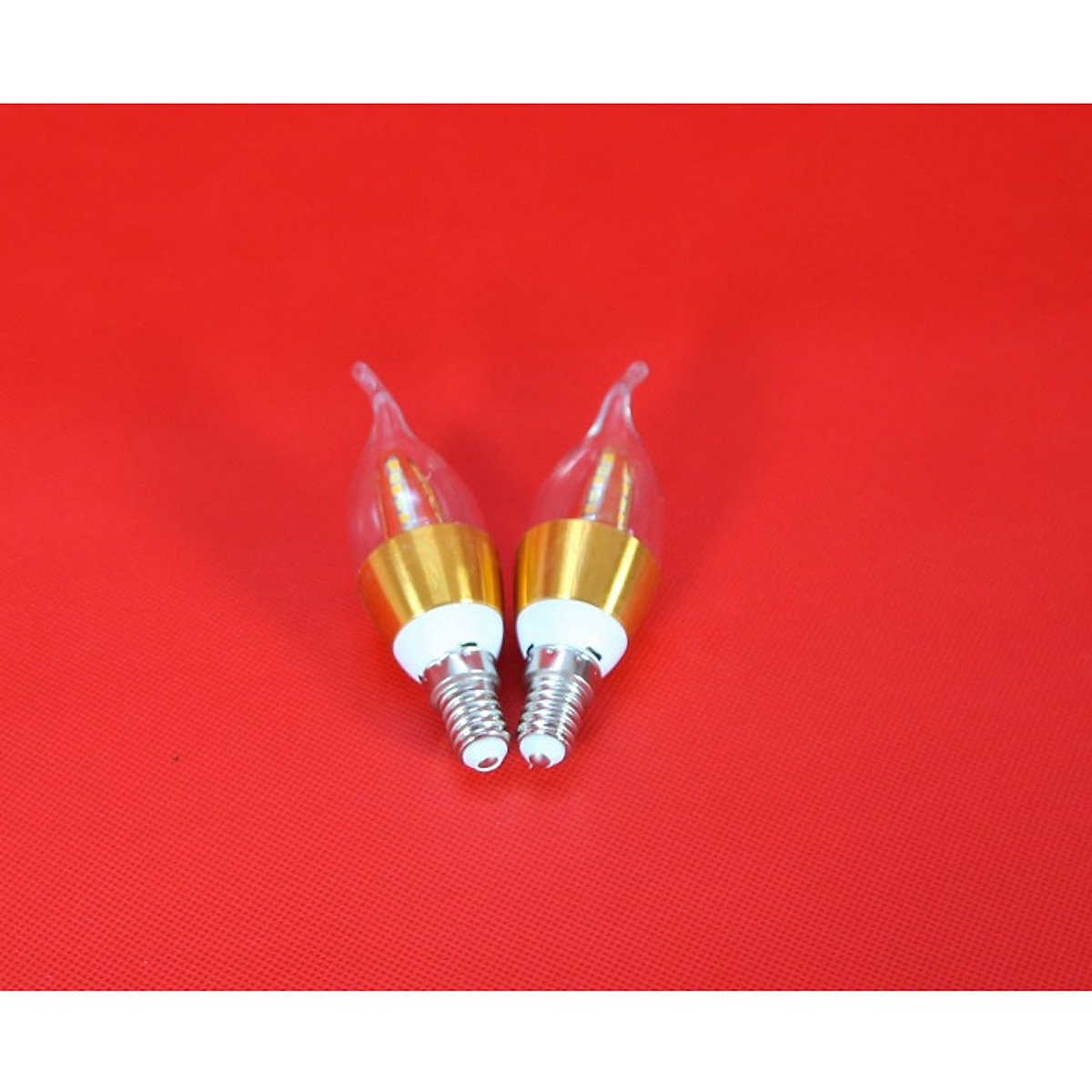 Bộ 2 bóng đèn LED C35 4W hình nến viền vàng đui E14 hàng chính hãng | Tiki