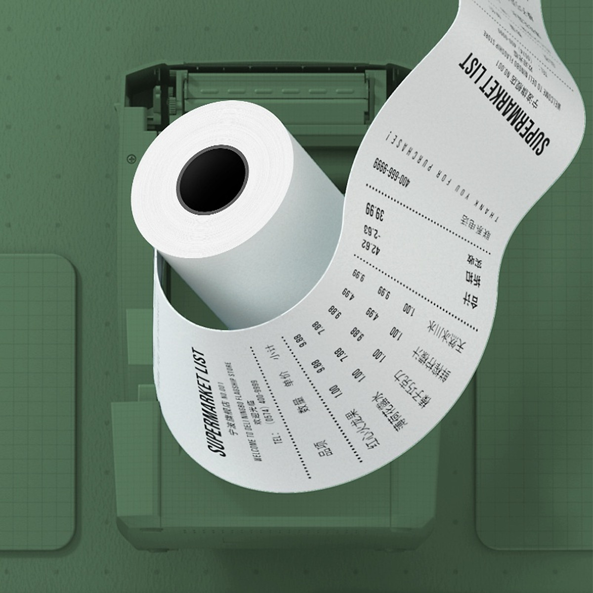 Giấy In Nhiệt K57 phi 30 6m /K57 phi 50 17 m Deli - 3 Lớp Dẻo Dai - In ...