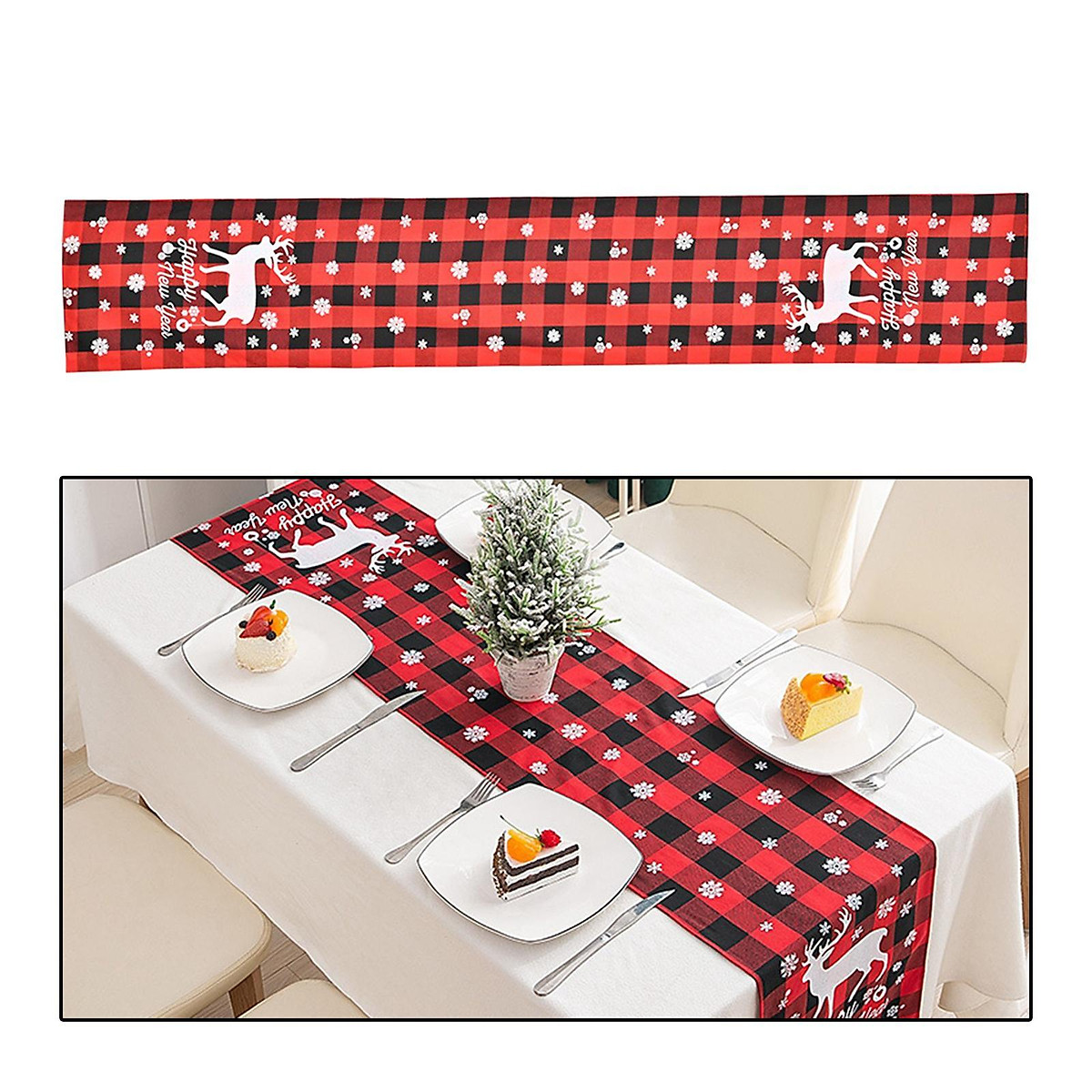 Christmas Table Runner Table Cloth for Banquet Cocktails Themed Party ...