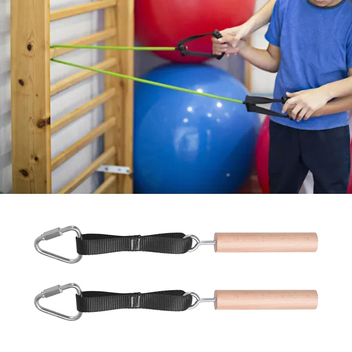 2x Pull up Handles Grips, Hand Grips Strengthener Arm Back Muscles ...