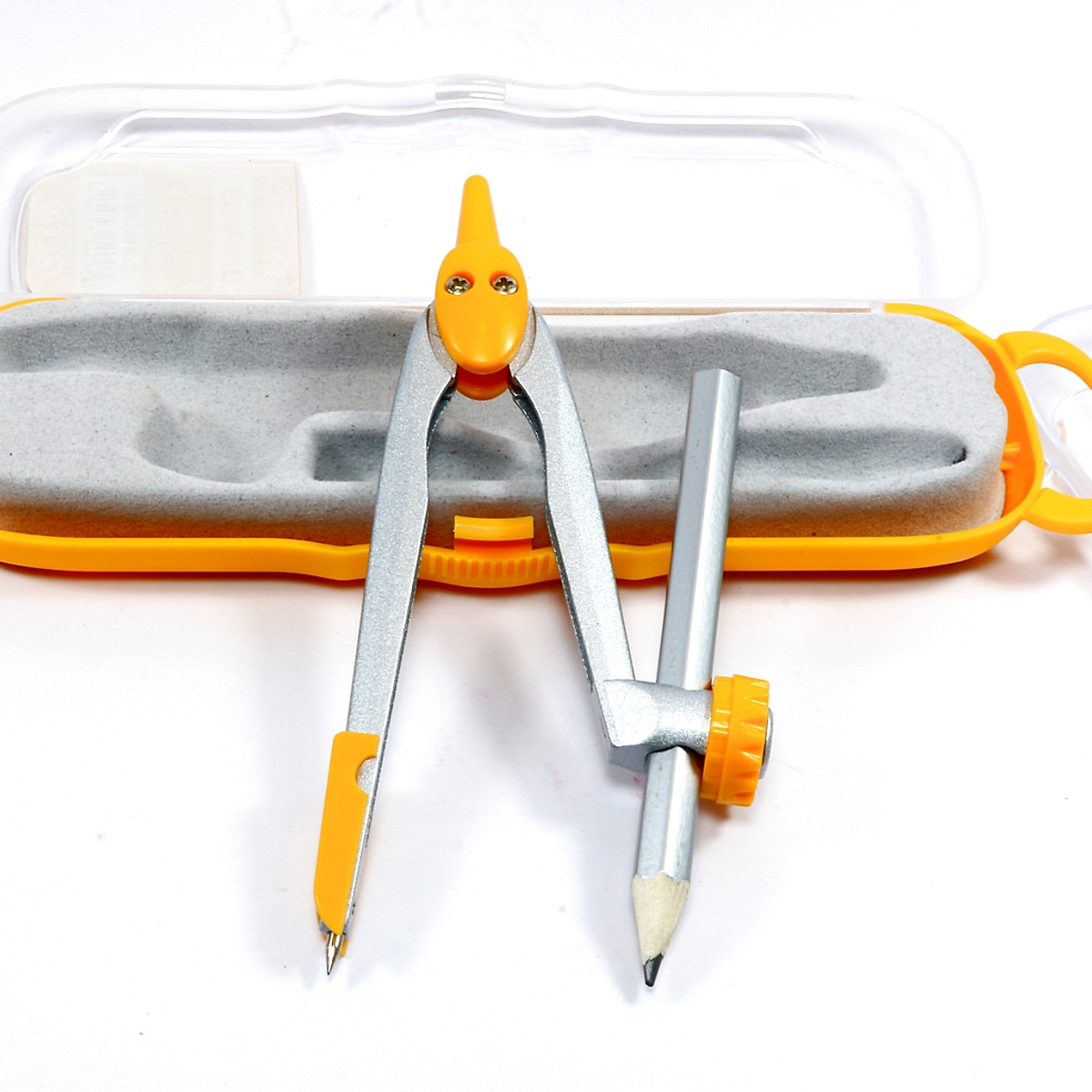 Compa chì gỗ thân kim loại các màu - Compa