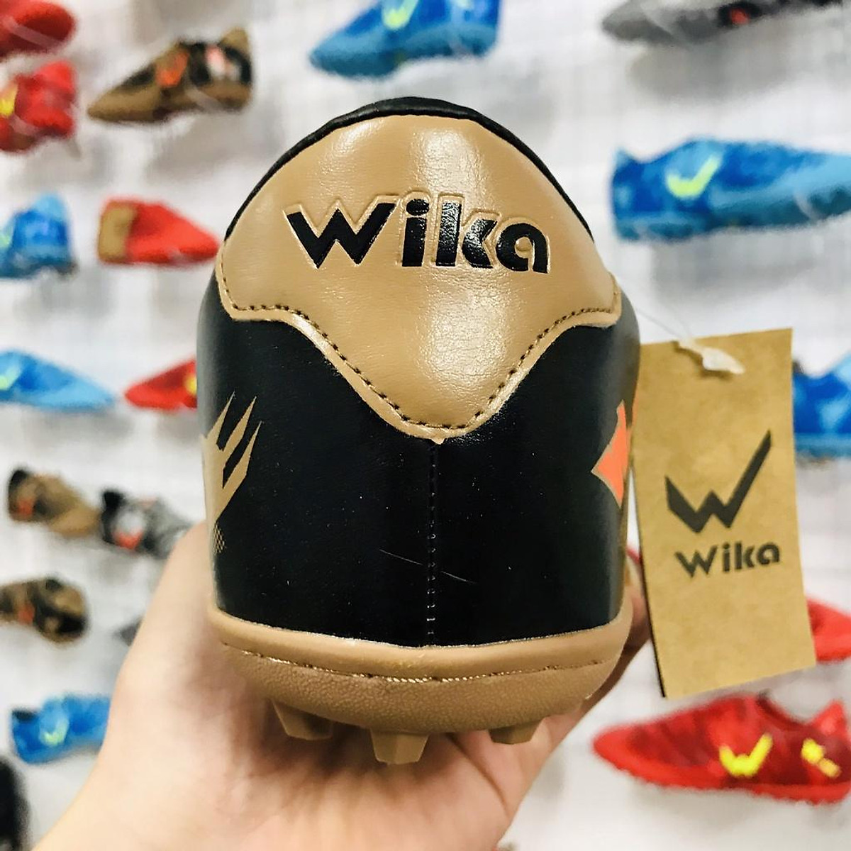 Giày bóng đá phủi WIKA Army Nâu 2022 - Giày đá banh nam