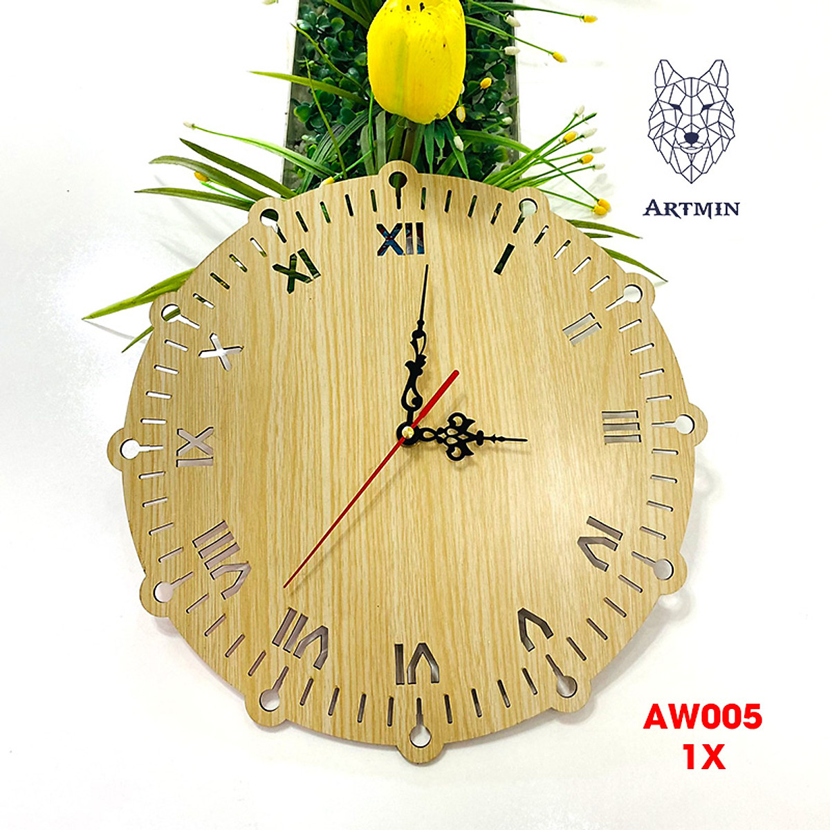 Mua AW005 - Đồng Hồ Gỗ Treo Tường – Décor Trang Trí Nghệ Thuật - 1X tại Artmin Xưởng Decor Trang Trí