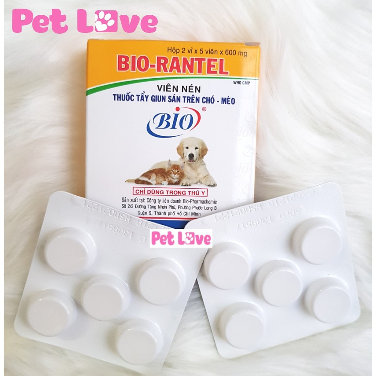 Mua Bio Rantel xổ giun sán chó mèo (hộp 10 viên)