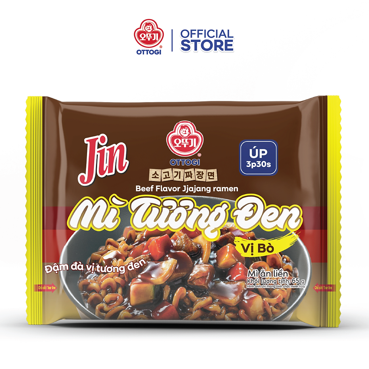 Mua Mì Ăn Liền - Mì Tương Đen Vị Bò Ottogi 65g tại OTTOGI OFFICIAL STORE