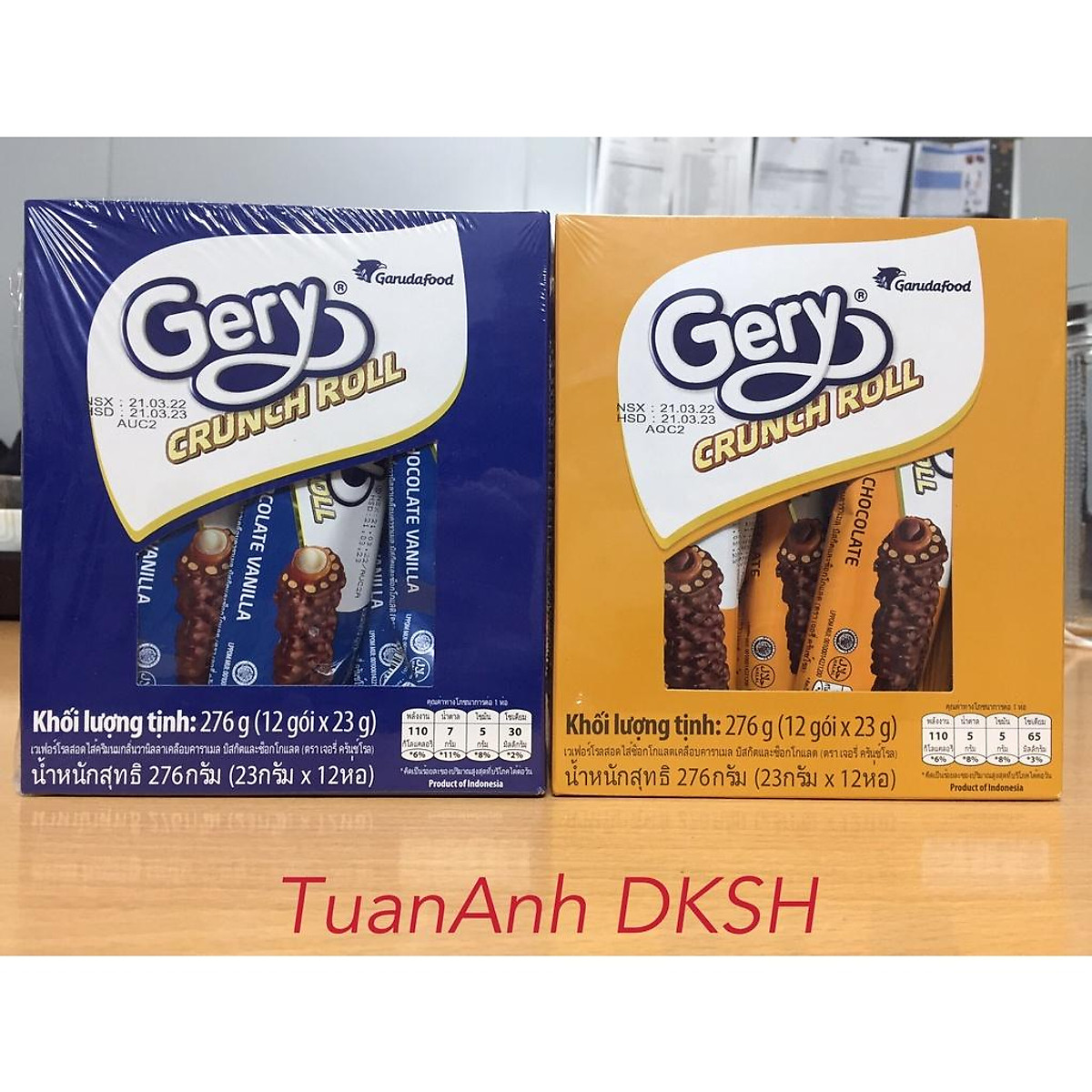 Mua Bánh Gery Crunch Roll 276g - 12 thanh - Indonesia - CHOCOLATE ...