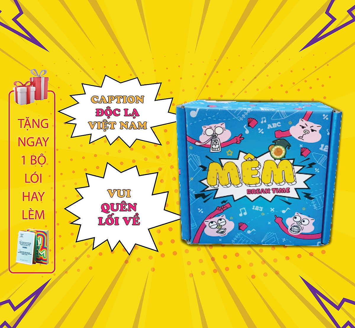 Mua Bộ bài meme Nicecomment 130 lá, phiên bản Mêm BREAK TIME vui hài ...