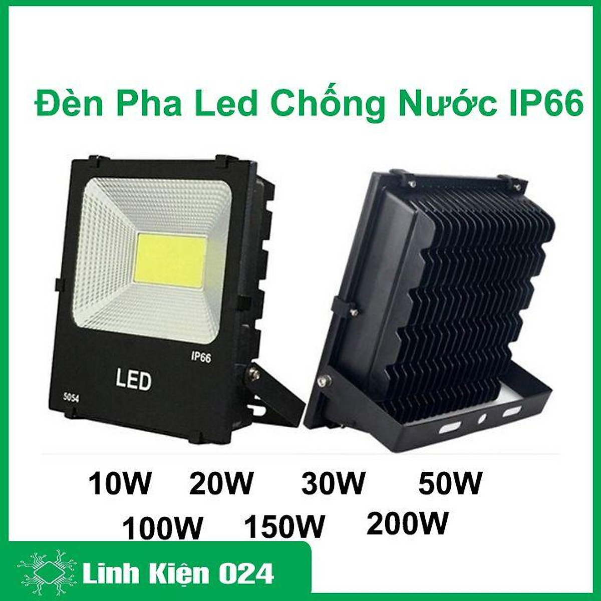 Mua Đèn pha led ngoài trời chống nước chuẩn IP66, đèn pha rọi biển quảng cáo 10W, 20W, 30W, 50W ...