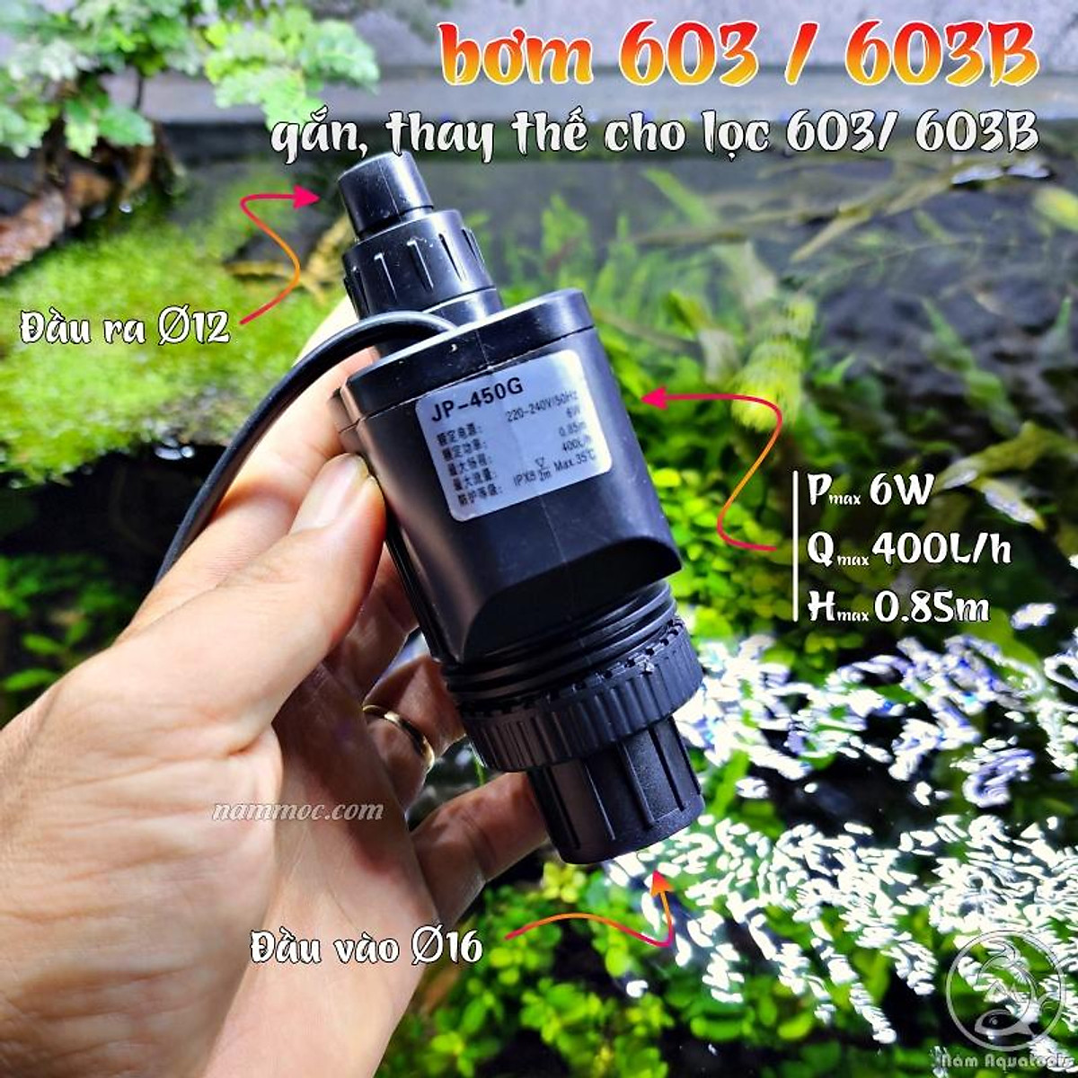 Mua Máy Bơm Thay Thế Cho Lọc SUNSUN EW / HW 603B tại Nấm Aquatools