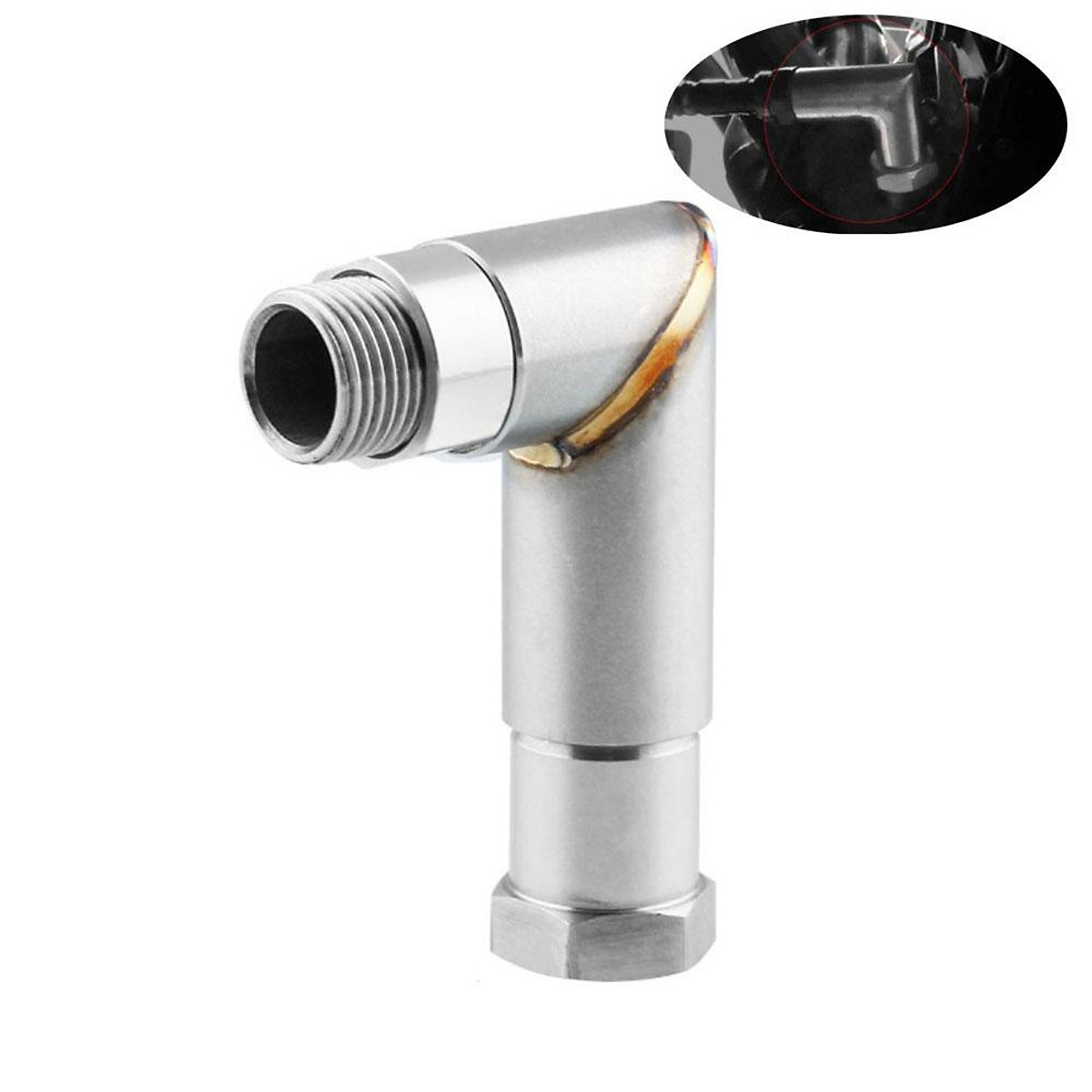 Mua M18X1.5 Stainless Steel Car O2 Oxygen Sensor Connector 90 Degree ...