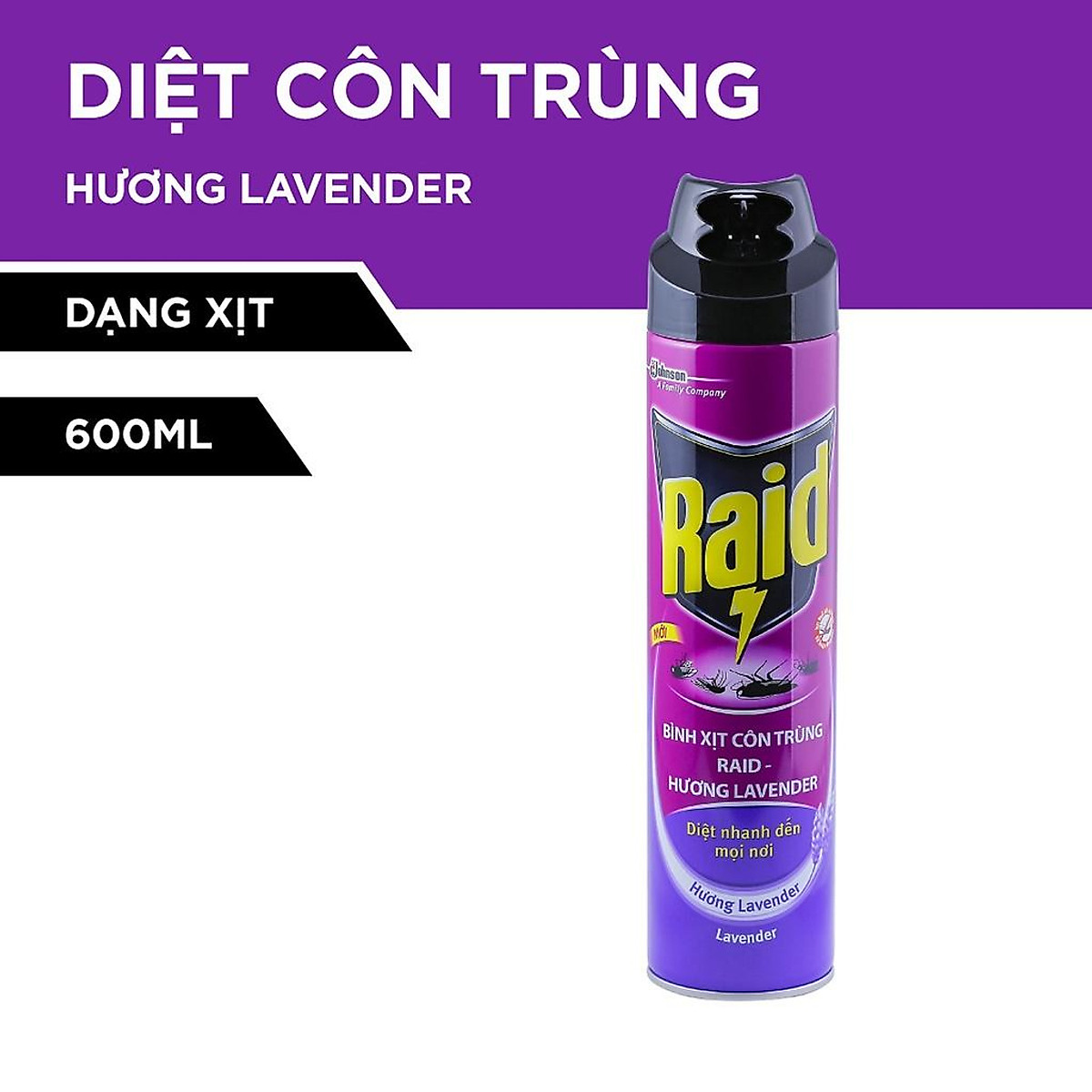 Mua Bình xịt côn trùng Raid hương lavender 600ml