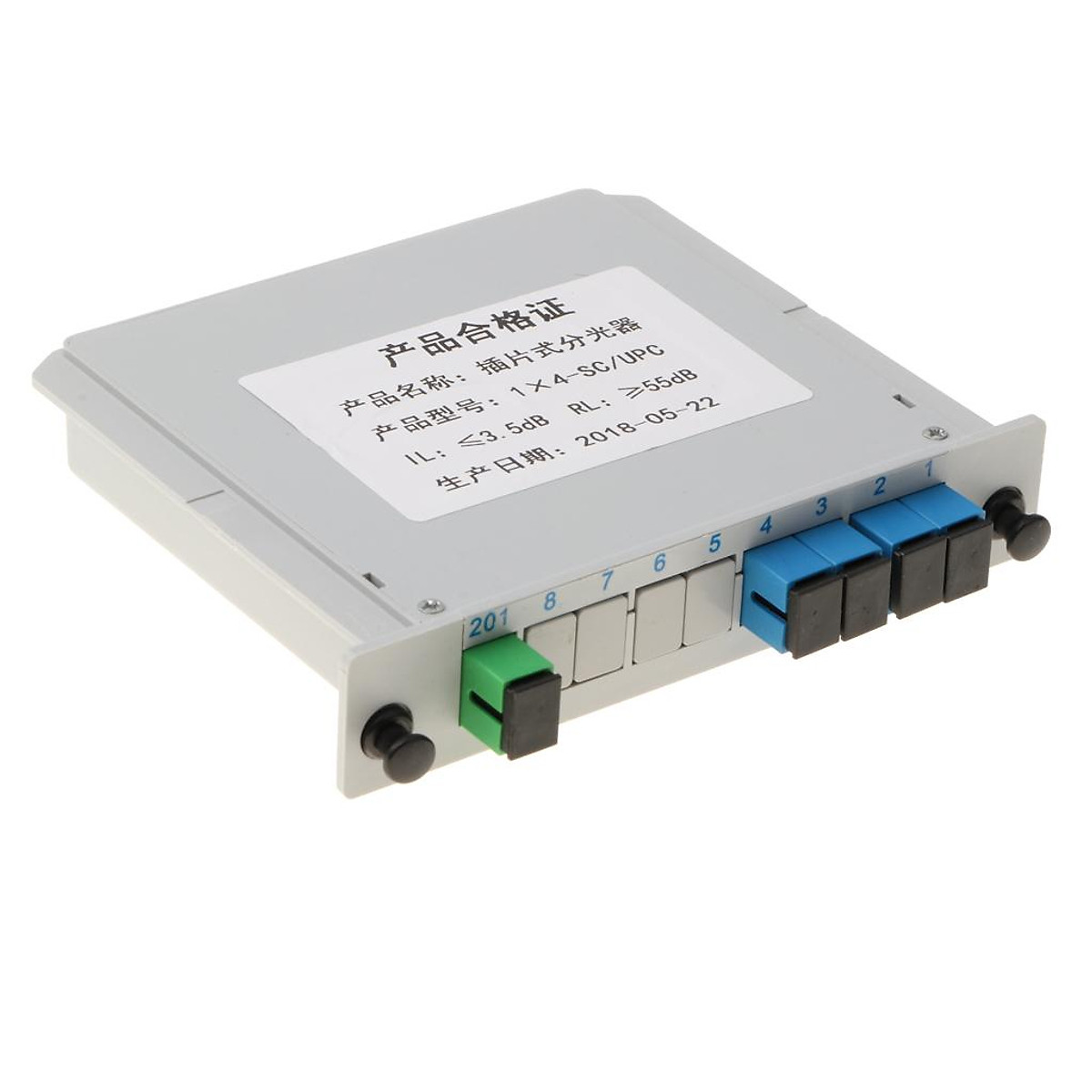 1 to 4 SC / UPC Interface Insert A Fiber Optic FTLC FTTH Splitter (1 X 4)