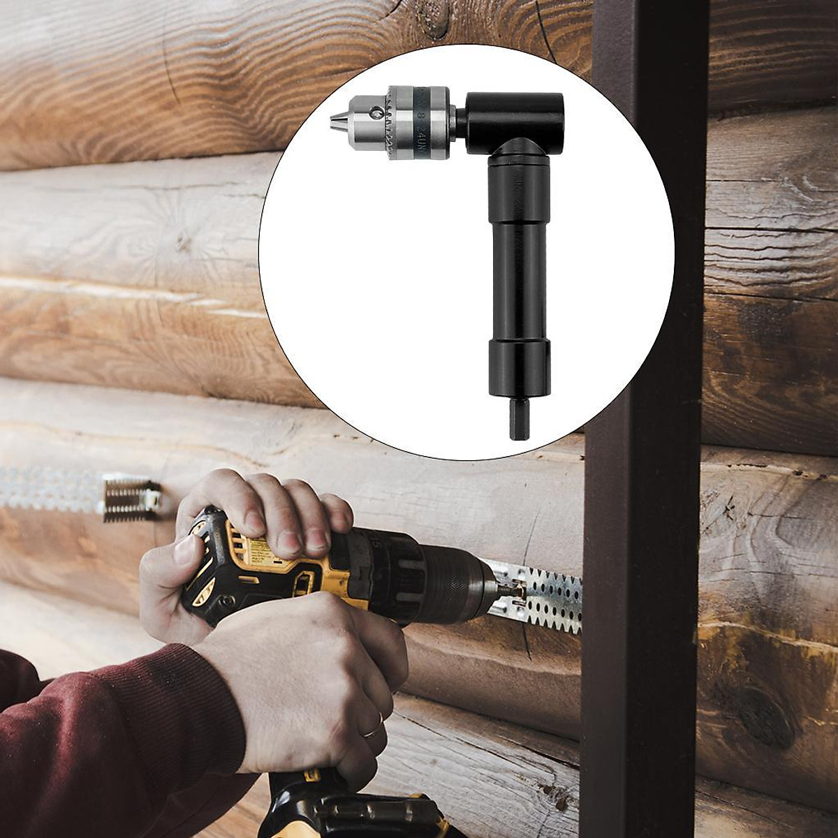 90 Degree Angle Drill Turning Device for Tight Corner Workspace Worker