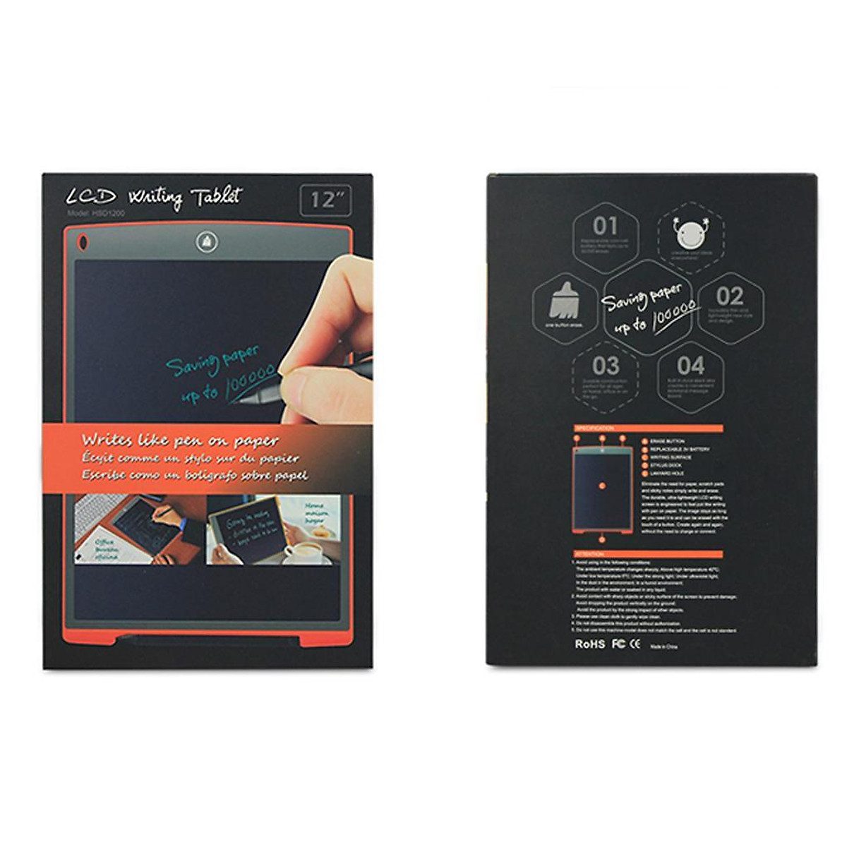 12 Inch LCD Writing Tablet Paperless LCD Writing Board Office School ...