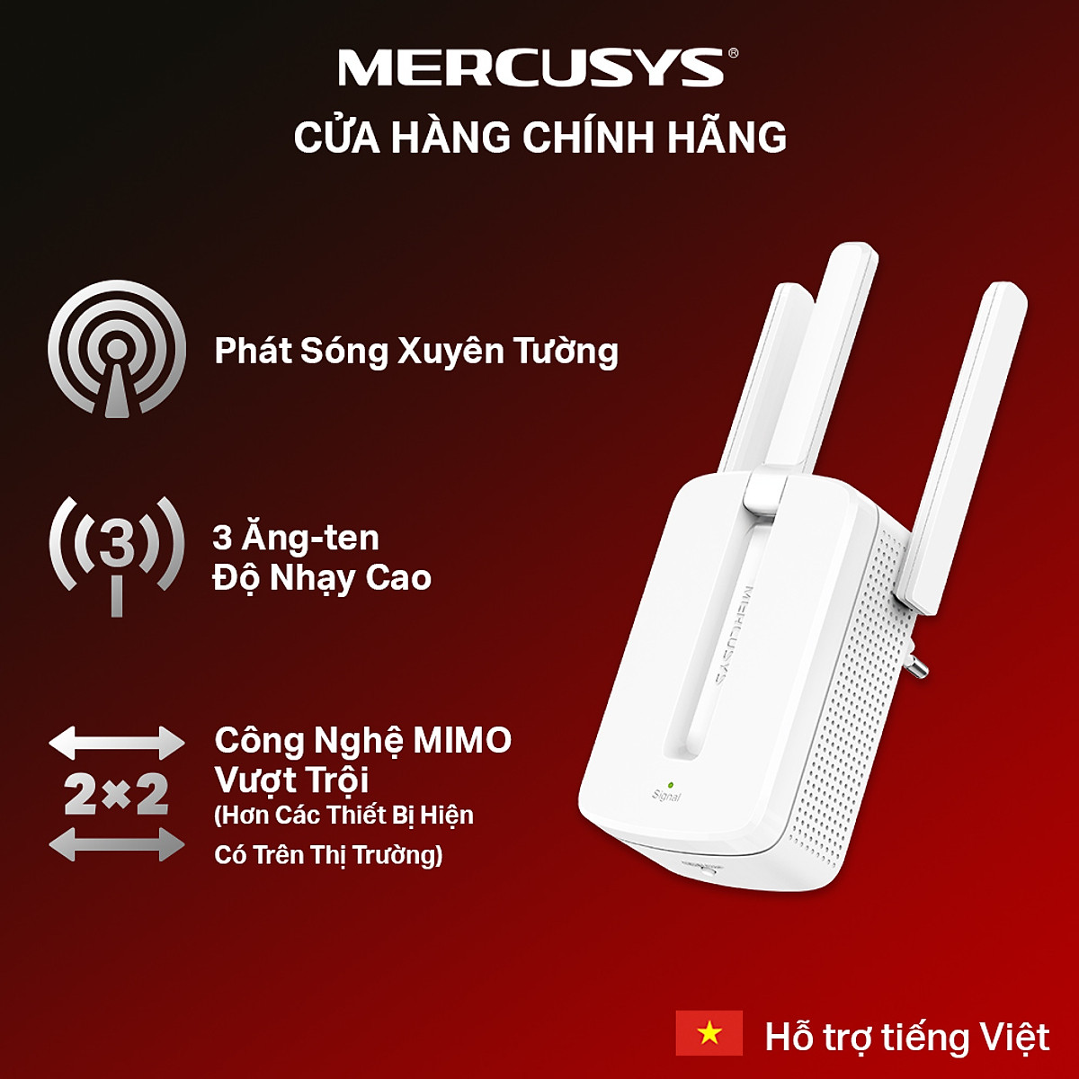 Bộ Kích Sóng Wifi Repeater Mercusys MW300RE 300Mbps - Hàng Chính Hãng ...