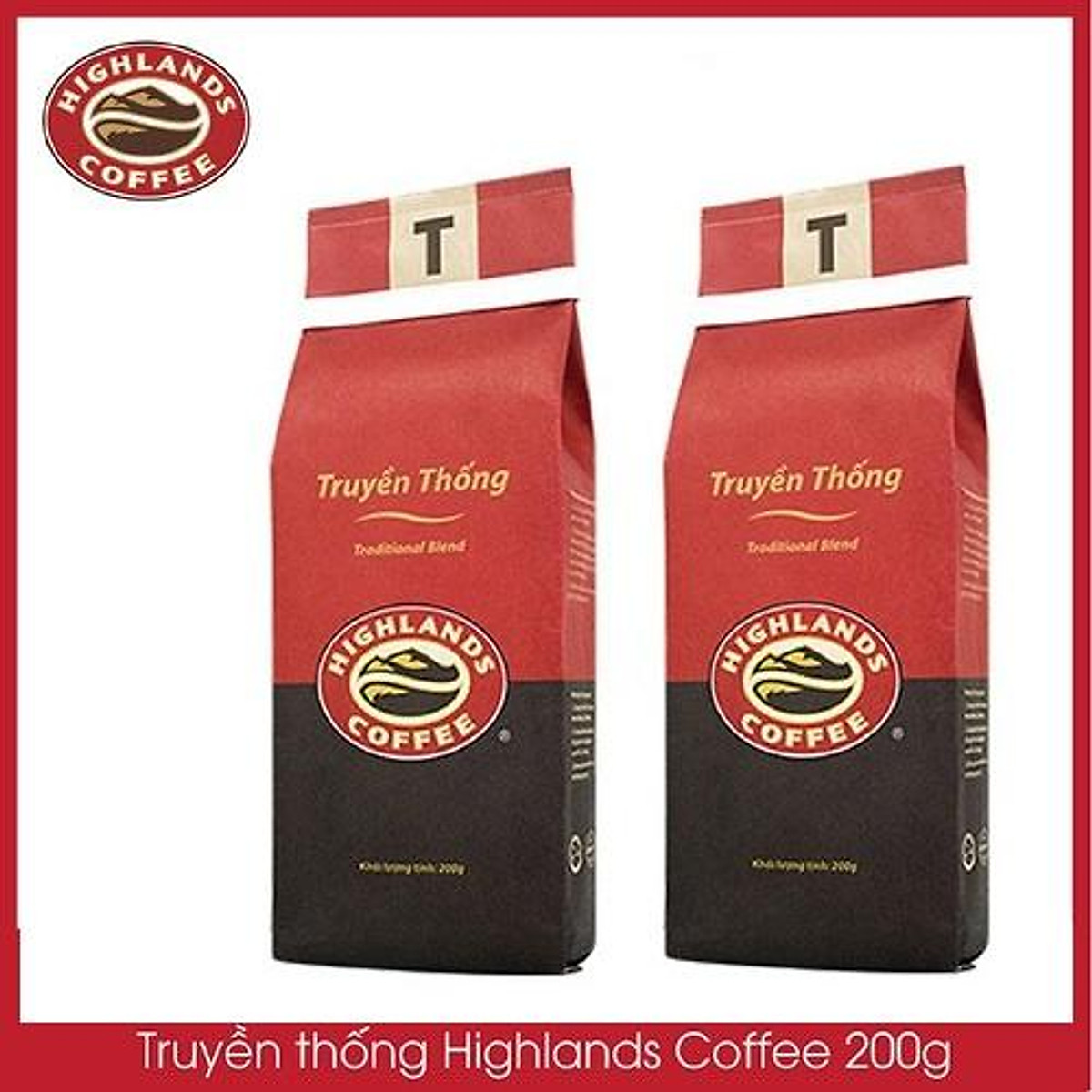 Mua Combo 2 gói Cà phê Rang xay Truyền thống Highland Coffee 200g tại ...