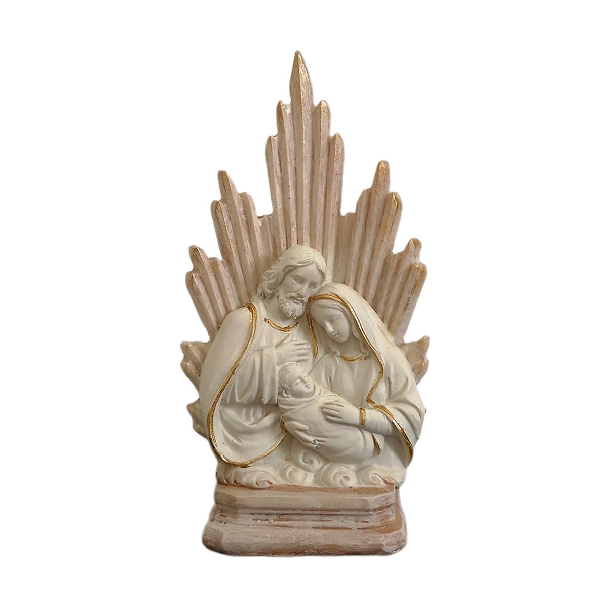 Holy Family with Child Figure Resin Statue Figurine for Desk Cabinets ...