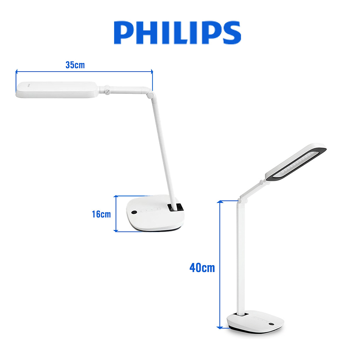 Đèn bàn Philips LED RobotPlus DSK601 RD 13W ánh sáng trung tính 4000K ...