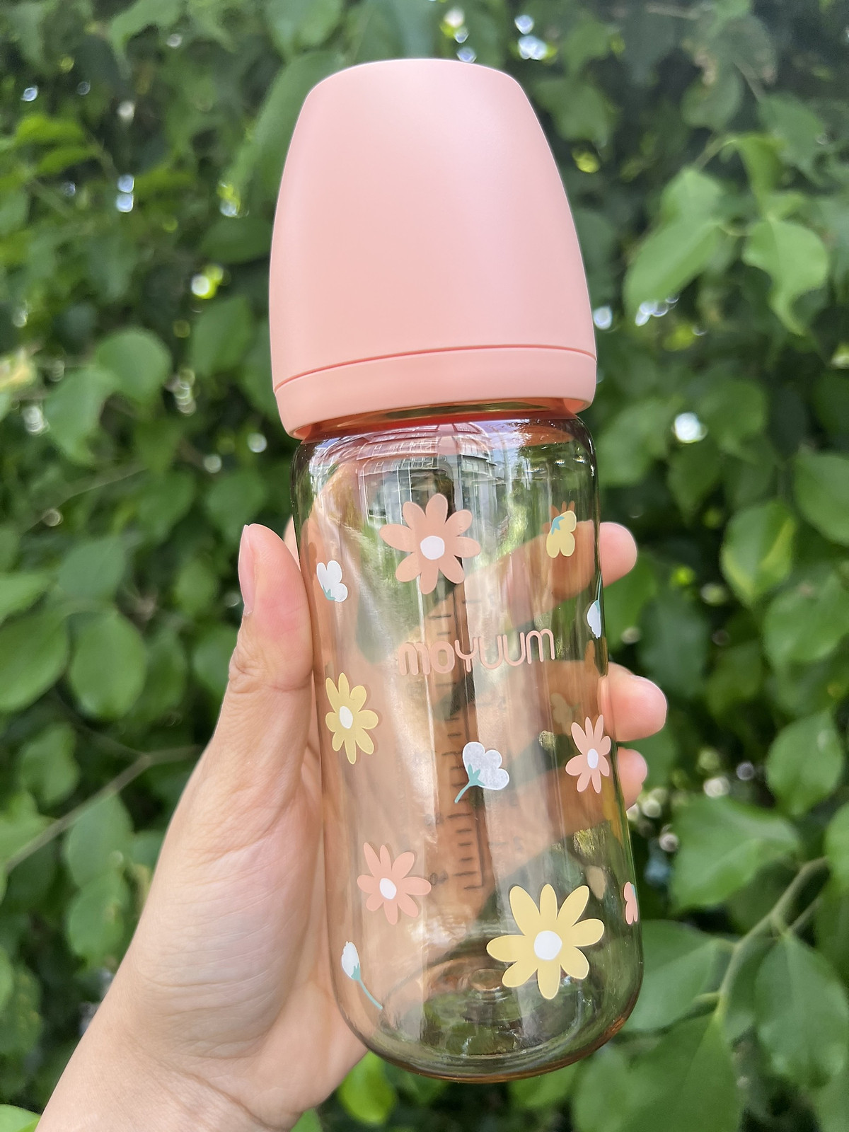 Mua Bình sữa MOYUUM nhựa PPSU 270ml núm 2-5m phiên bản Hoa cúc Hồng tại MOYUUM OFFICIAL STORE