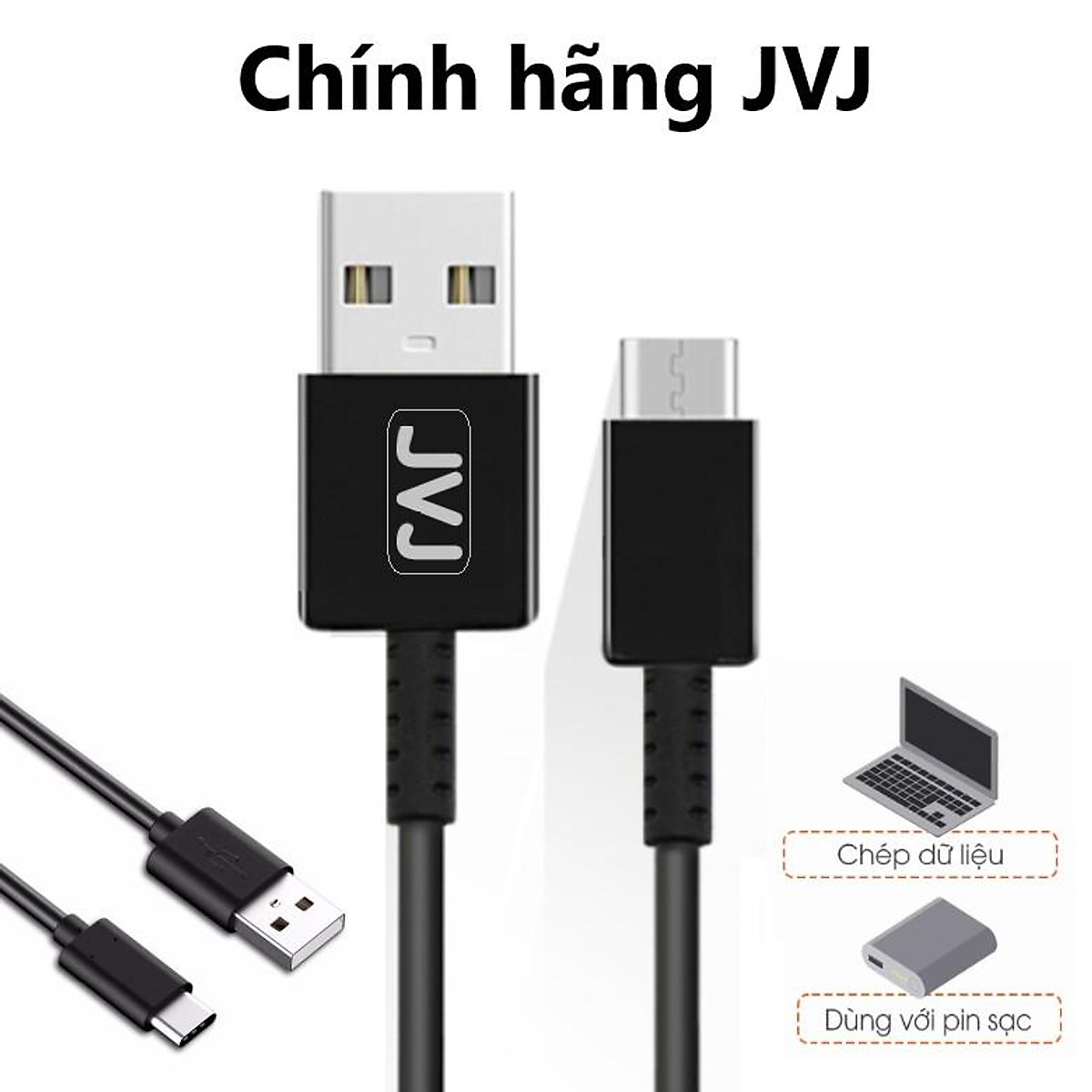 Mua Cáp sạc Type-C 1m JVJ - truyền dữ liệu cổng USB hỗ trợ sạc nhanh ...