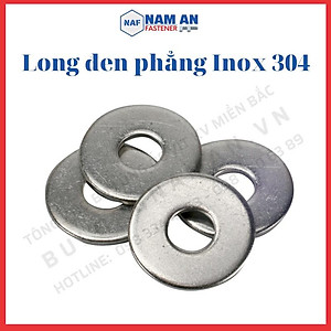 Review 100 con Long đền phẳng Inox 304 M6, M8, M10, M12, long đen phẳng ...