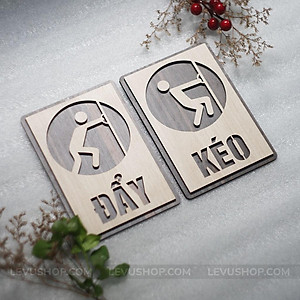 Review Bảng gỗ decor LEVU TP02 dán cửa trang trí pull push, kéo đẩy cửa ...