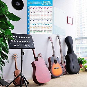 Review Guitar Chord Poster Practice Sticker Guitar Chords Chart for ...