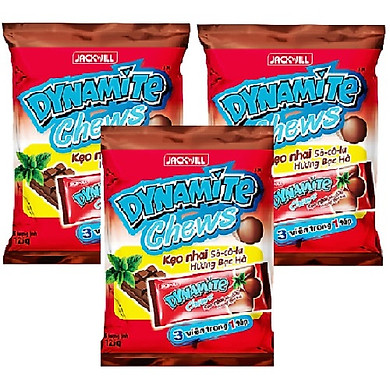 Combo 3 gói kẹo nhai socola hương bạc hà Dynamite Chews ( 125g / gói ...